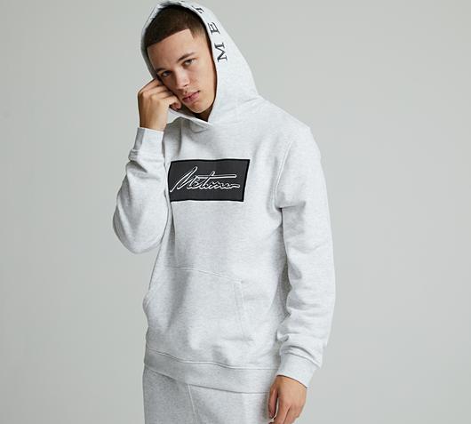 Métissier Morillon Overhead Hoodie | Ice Grey Marl | Footasylum