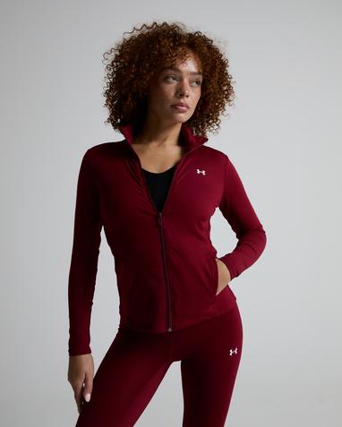 Under Armour Womens Motion Full Zip Top | Cardinal / White | Footasylum