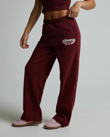 Dès Vu Womens Your Aura Straight Leg Pant | Deep Berry / Pink / Lemon ...