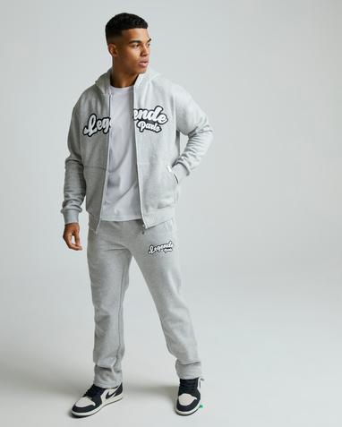 Légende Paris Full Zip Hoodie | Grey Marl | Footasylum